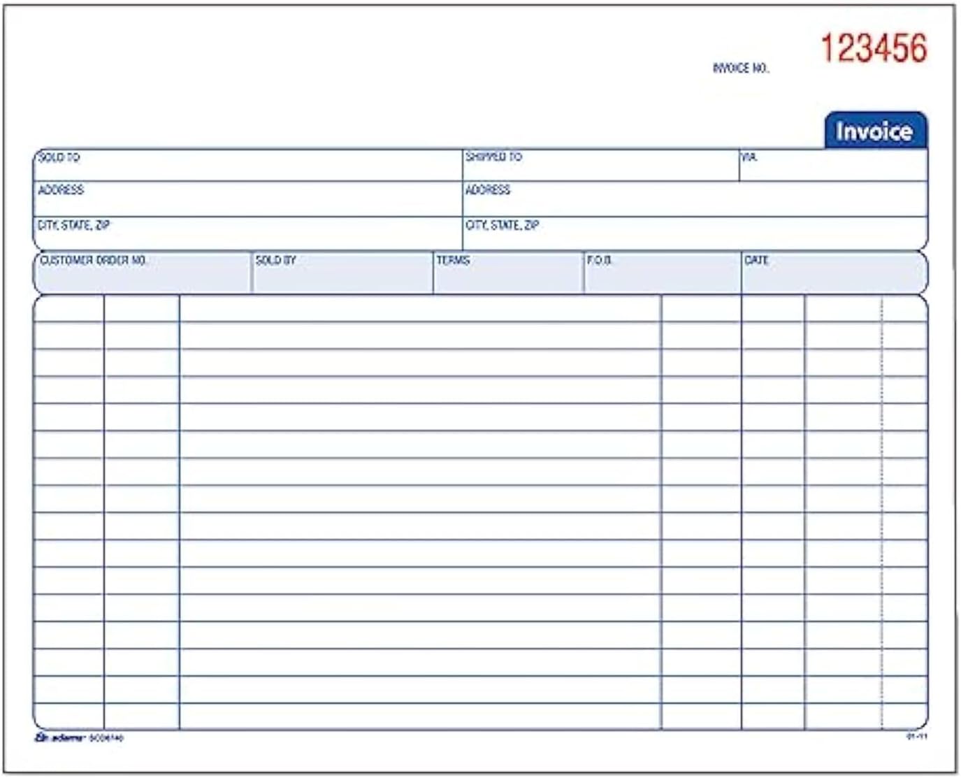Adams Spiral Invoice Book, 8 1/2 x 7 1/4 Inches, 2-Part, Carbonless ...