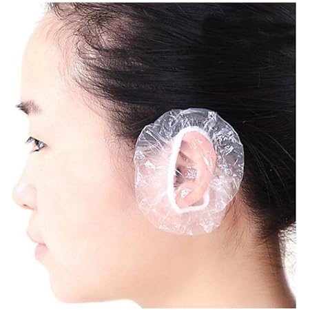 Amazon.com : 100Pcs Clear Disposable Ear Caps Ear Protector Covers Hair ...