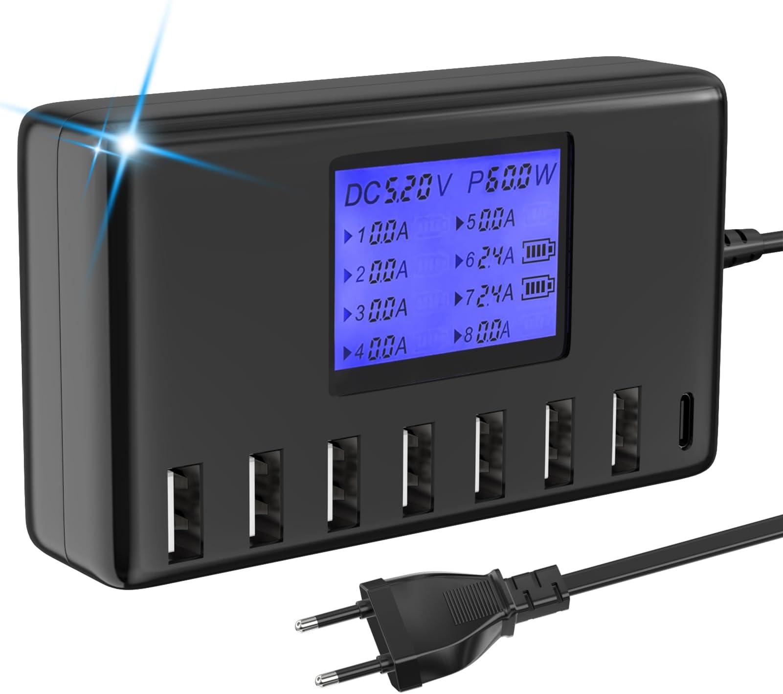 Antank 100W USB Ladegerät Mehrfach, USB Ladestation Mehrere Geräte mit ...