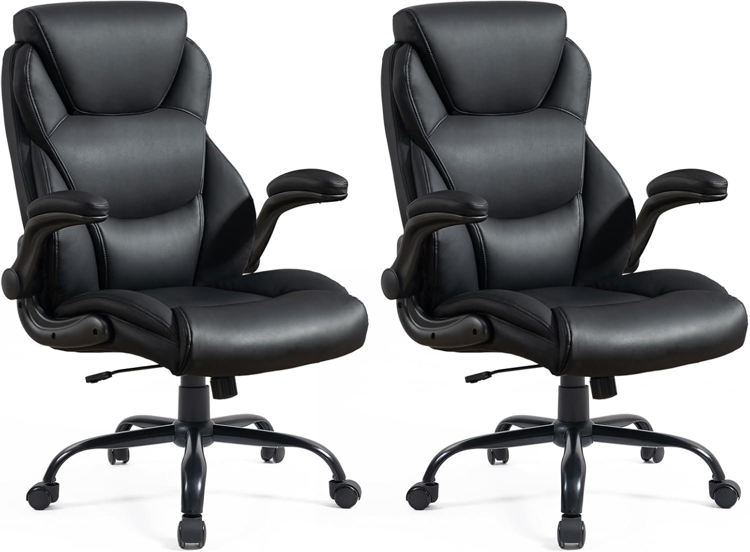 Amazon.com: Brage Living 400LBS Big and Tall Office Chair, Leather ...
