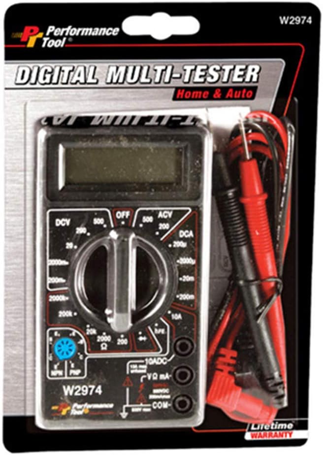 Amazon.com: Performance Tool W2974 Digital Multimeter Tester 2000 ...