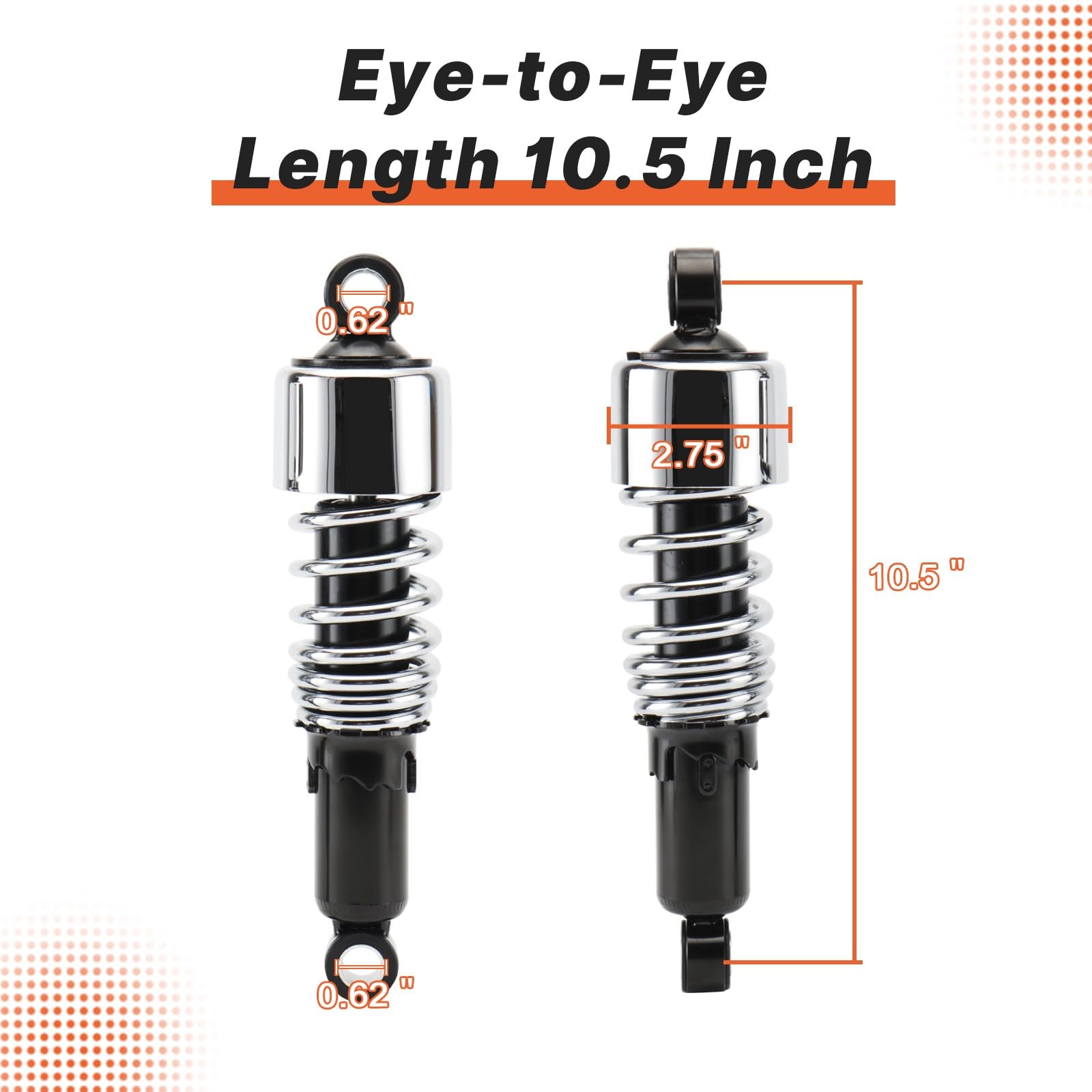 Snapklik.com : Sportster Rear Shocks Absorbers 10.5 Inch Shocks ...