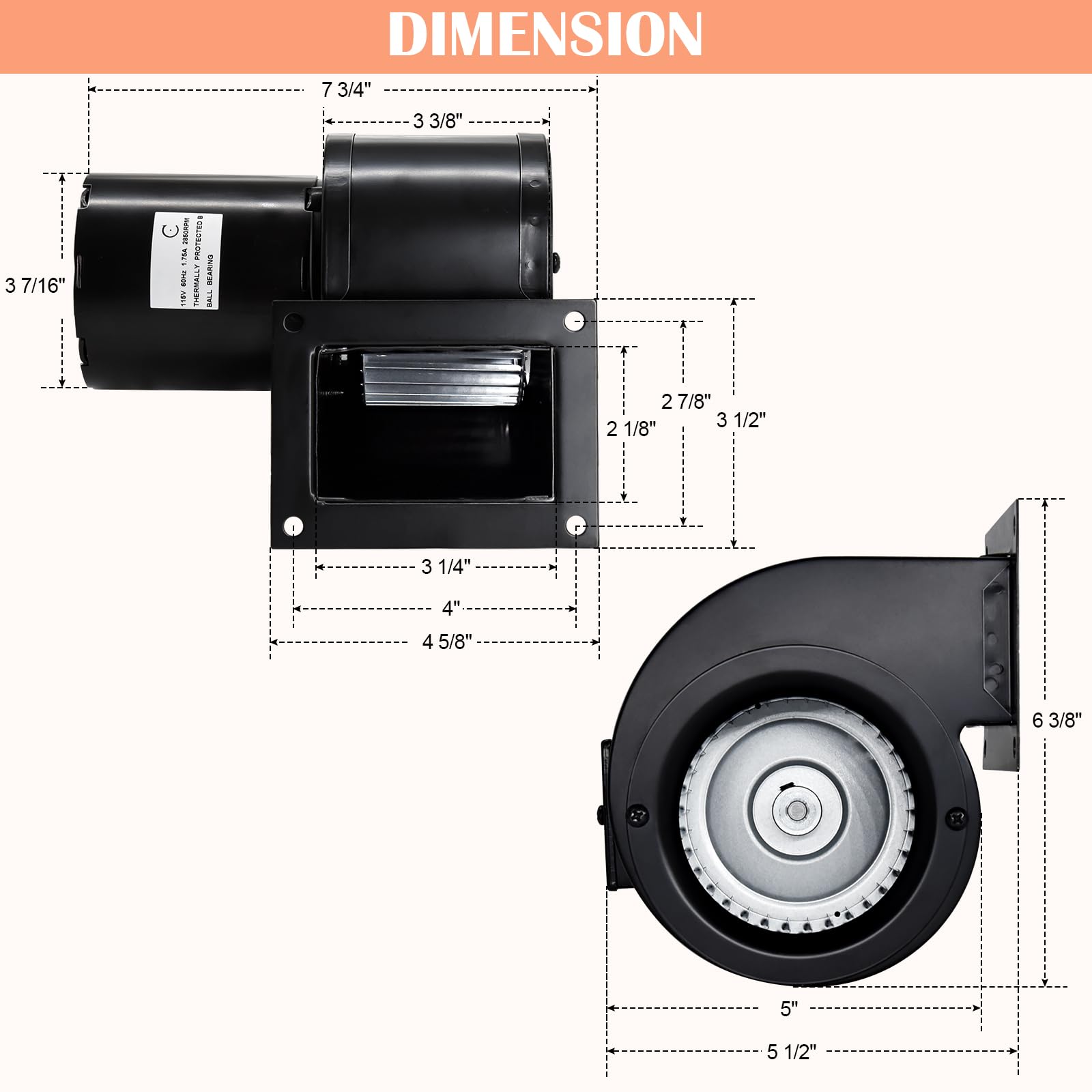 Airflow Amplifier For Leaf Blower Dayton 1tdp7 Blower 3.3 Inch Blower ...