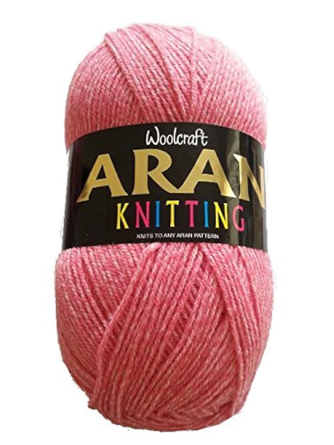 Woolcraft Aran Knitting Yarn 400g with Wool 823 Pink Marl : Amazon.co ...