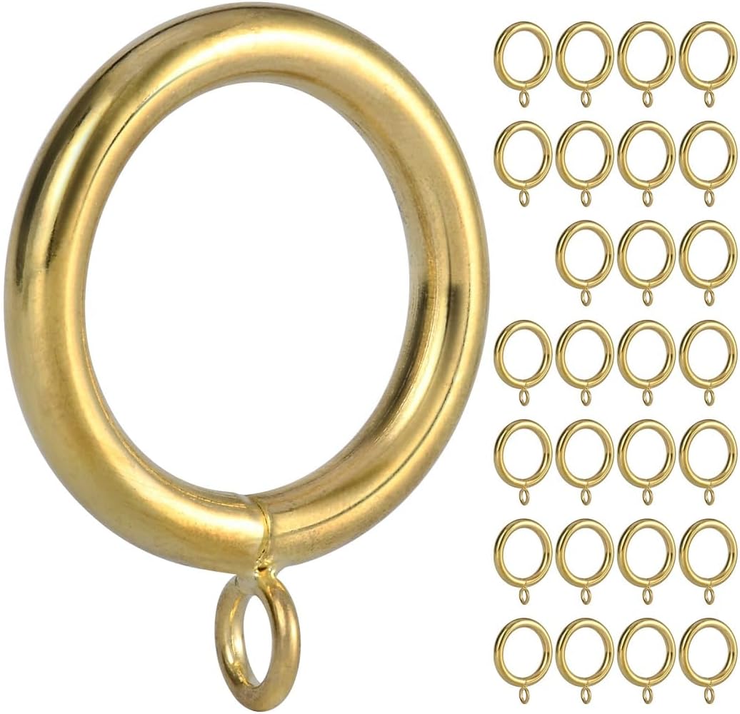Amazon.com: Kirsch 1424B-63, 14 Clip-on Cafe Rings, 3/4” inside ...
