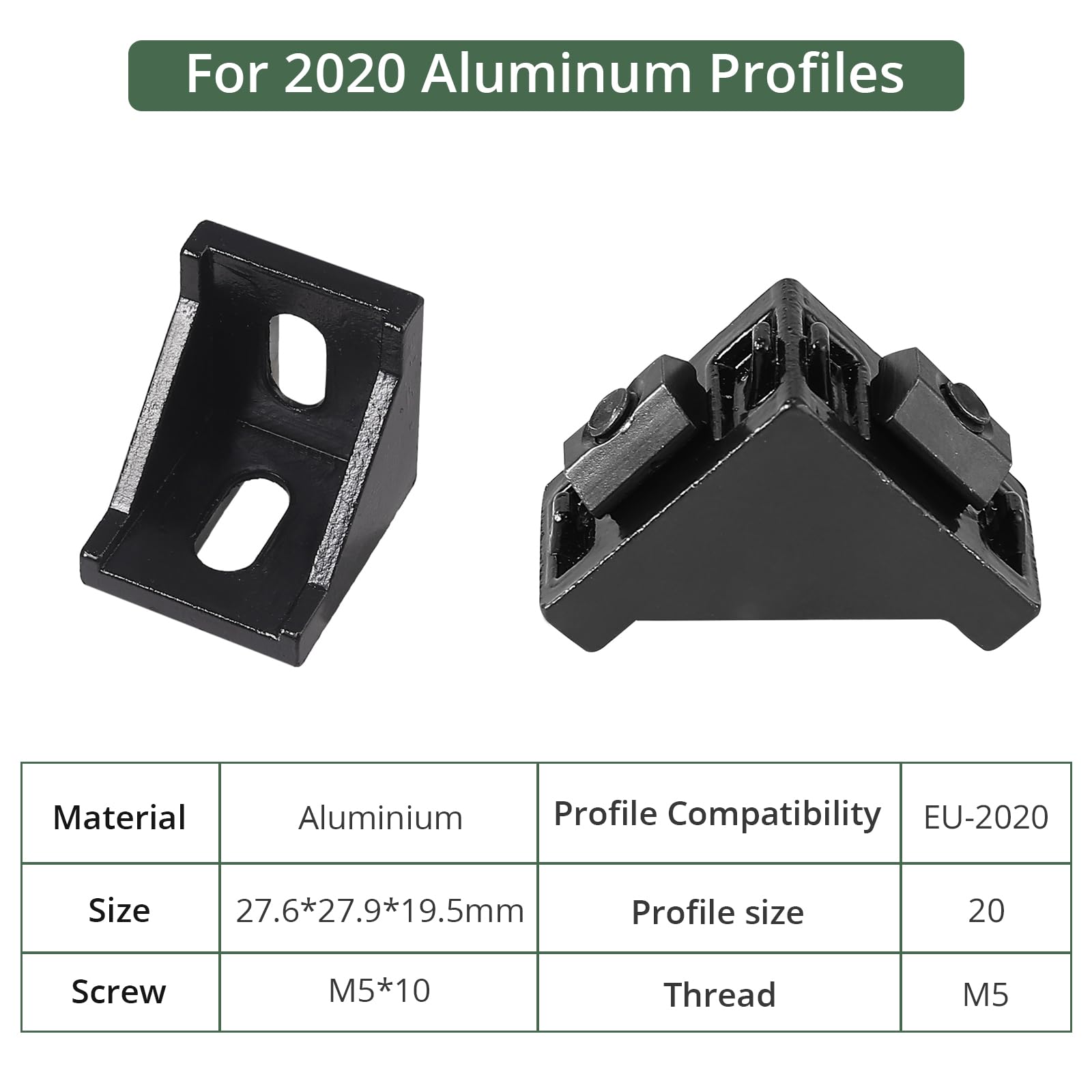 Snapklik.com : JiGiU 10Sets 2020 Series Aluminum Profile Connector ...