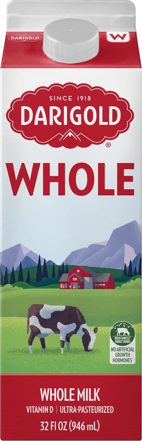 Amazon.com: Darigold Milk, Whole, Ultra Pasteurized, 1 Quart : Grocery ...