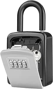 Amazon.com: Key Lock Box, [No Installation Require] 4 Digit Combination ...