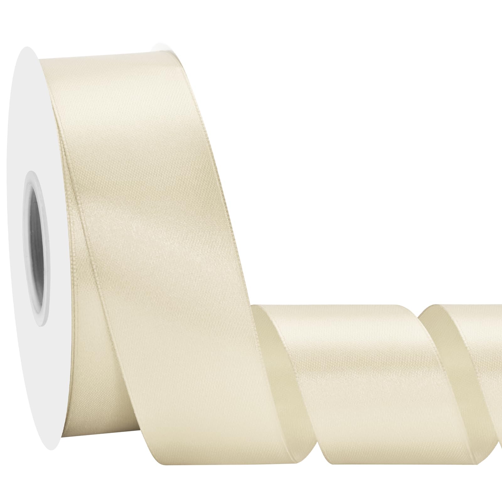 Snapklik.com : Double Face Ivory Satin Ribbon 1-1/2 Inch X 50 Yards ...