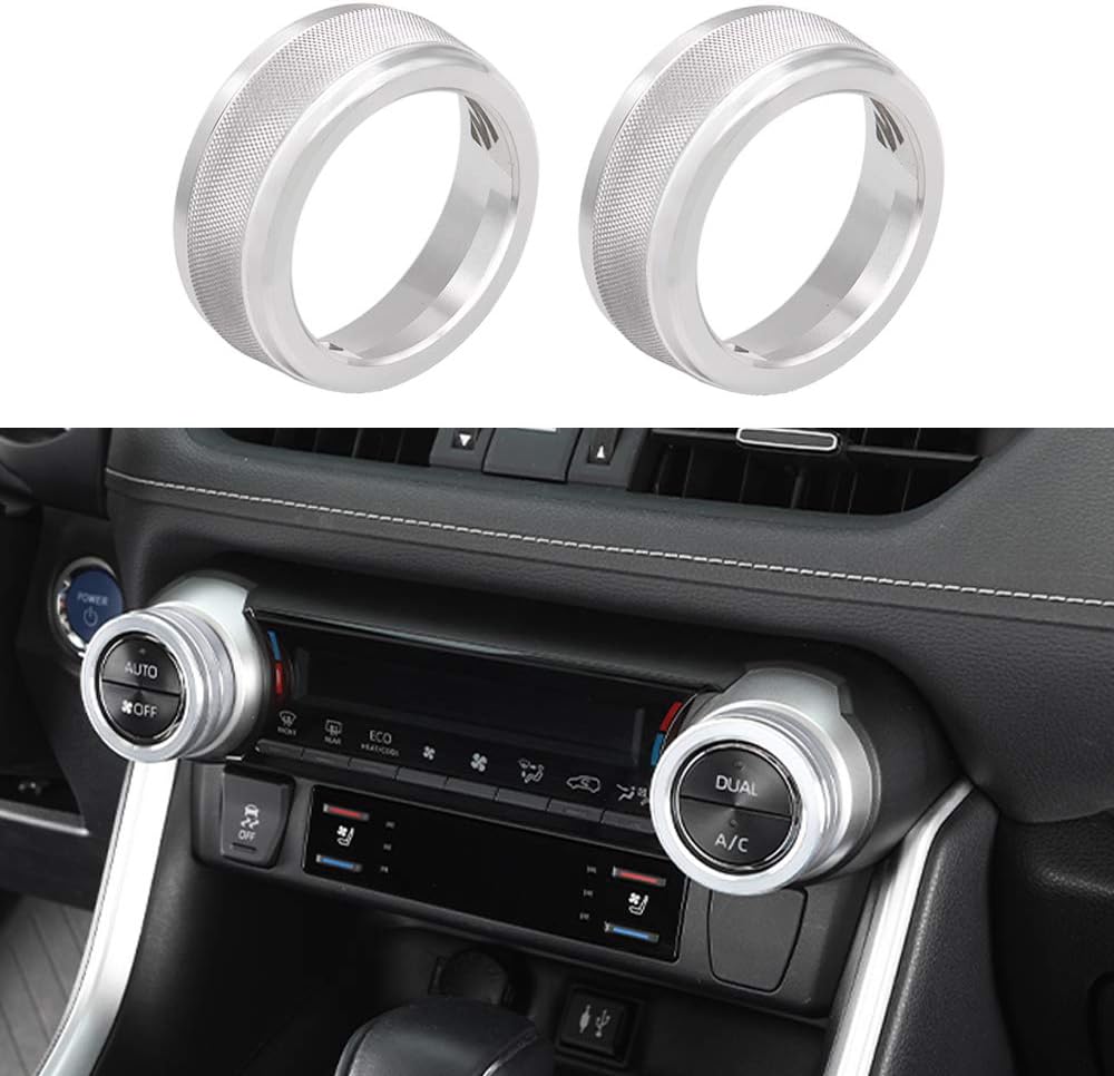Amazon.com: 2pcs Centre Console AC Air Conditioning Knob Button Cover ...