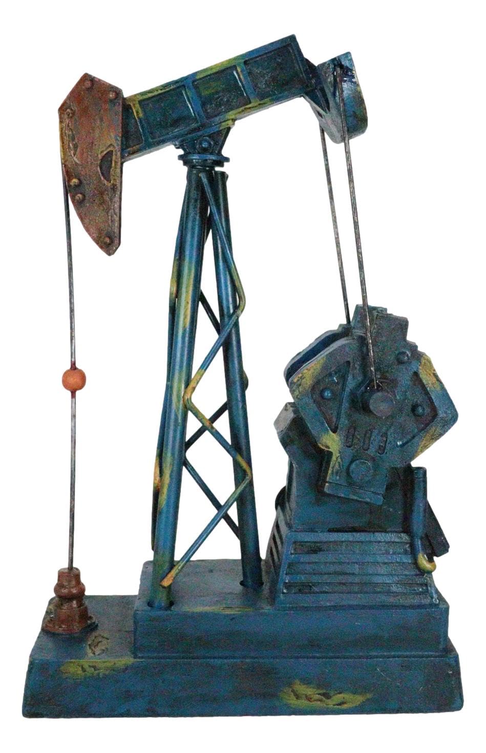 Amazon.com: Ebros Gift Rustic Vintage Blue Nodding Donkey Pumpjack Oil ...