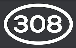 Amazon.com: JB Print 308 Area Code Sticker Nebraska Grand Island ...