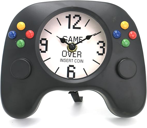 Amazon.com: AOROTOE Gamepad-Shaped Wall Clock, Mantel Clock for Gamers ...