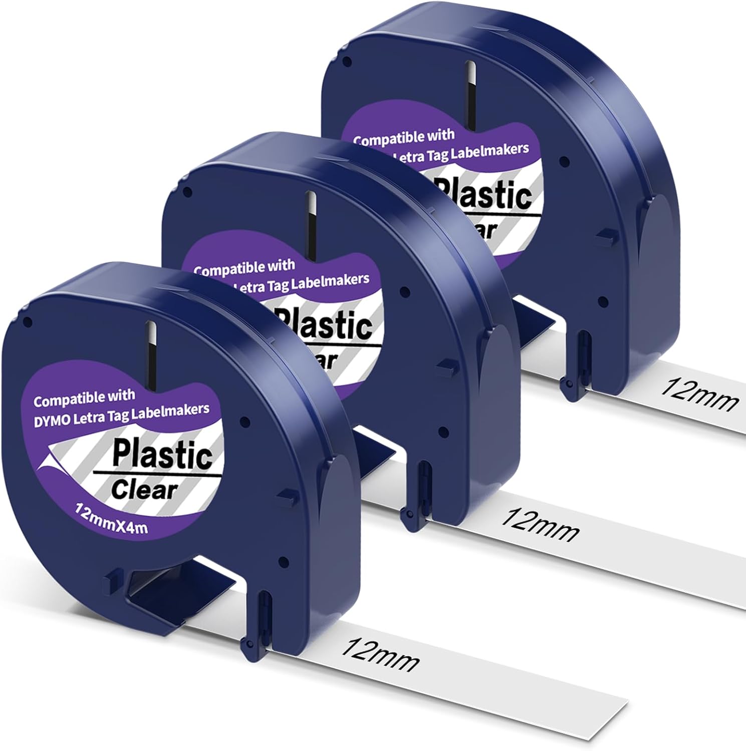 Amazon.com: 3 X Clear Label Maker Tape Replacement for Dymo Letratag ...