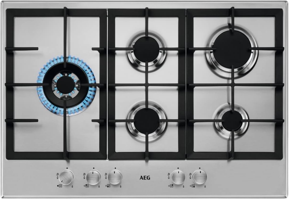 AEG HGB75500SM 75cm Slimline Gas Hob : Amazon.co.uk: Large Appliances