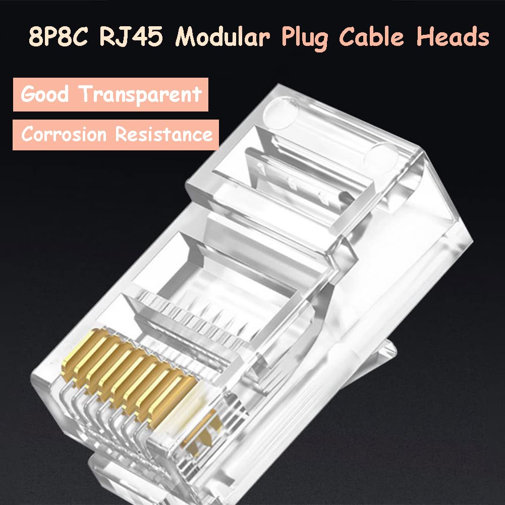 Buy Diyeeni 100 PCS Cat6a Connectors, RJ45 Cat6 Pass Through Connectors ...