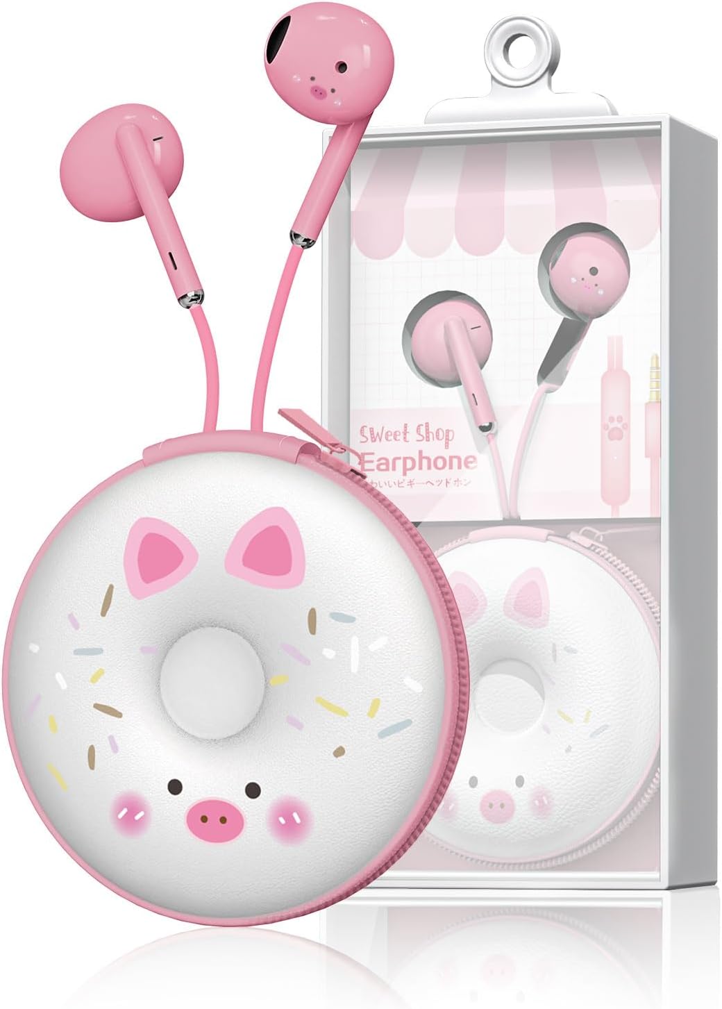 Amazon.com: QearFun Donut Earbuds for Kids in-Ear Headphones,Kid Size ...