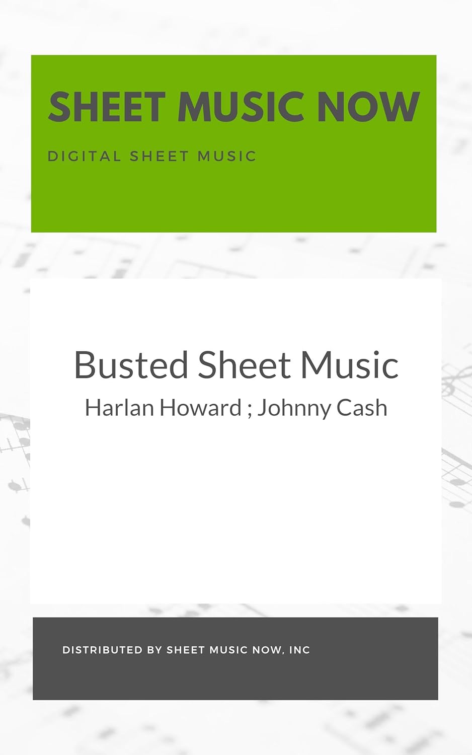 Busted Sheet Music (English Edition) eBook : Howard, Harlan, Cash ...