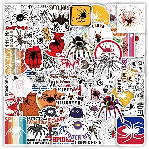 Amazon.com: Spider Stickers | 60pcs Vinyl Waterproof Cute Cartoon ...