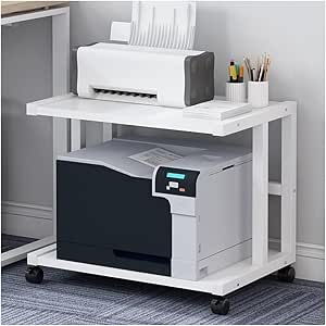 Amazon.com: IRYZE Printer Table Printer Stand with Wheels, Under Desk ...