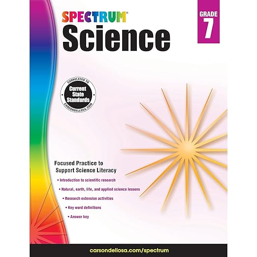 Spectrum 7th Grade Science Workbook, Ages 12 to 13, Grade 7 Science ...