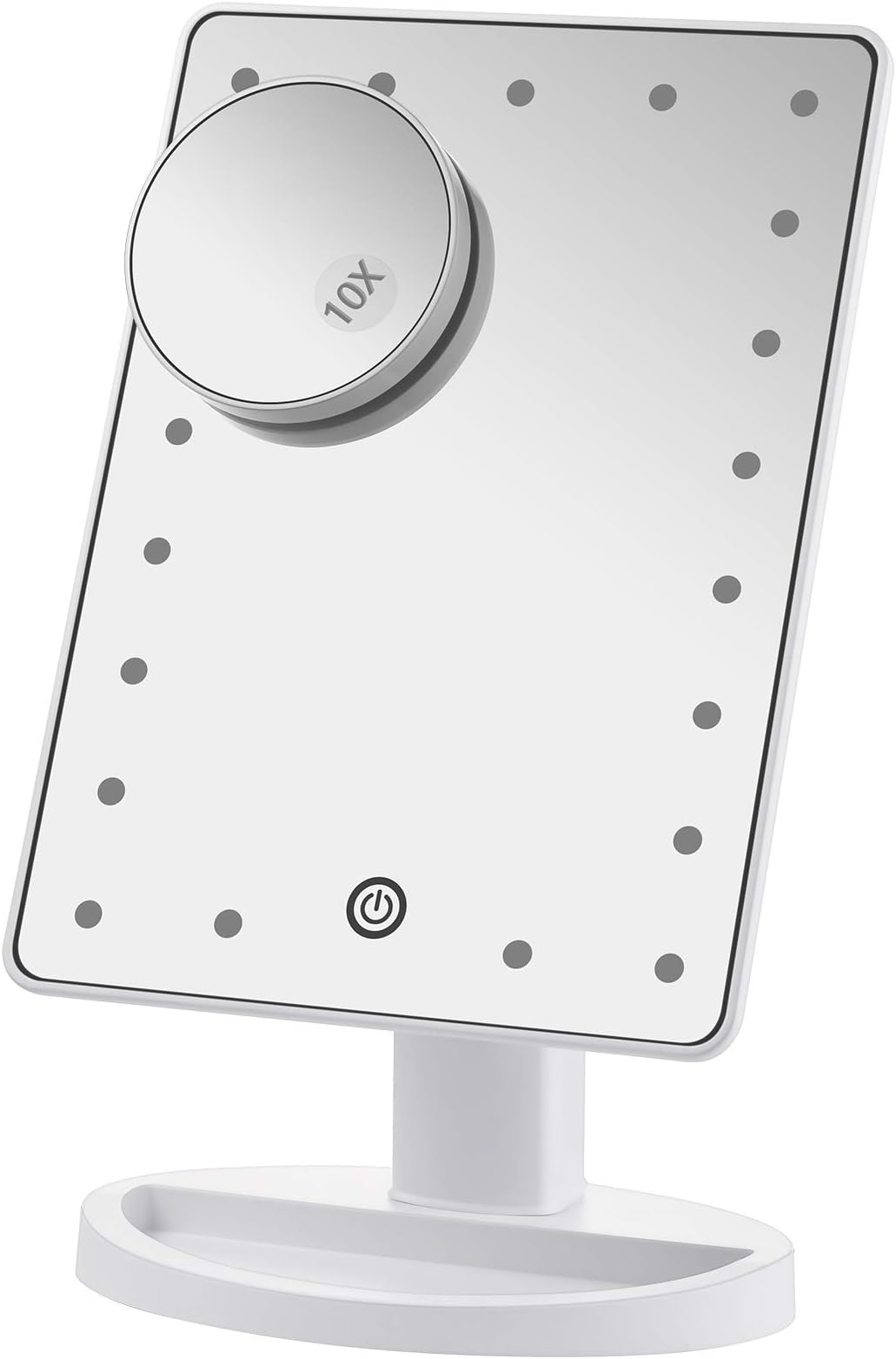 Lighted Makeup Mirror with 22 LED Lights, Dual Power Supply 1x/2x/3x ...