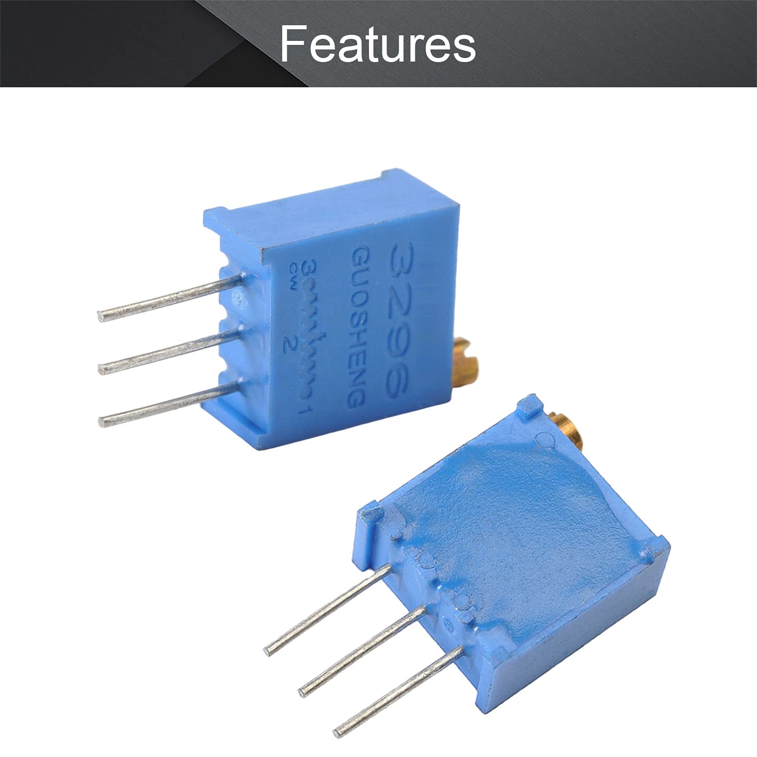 Snapklik.com : Fielect 50Pcs 20K Ohm Multiturn Trimmer Potentiometer ...