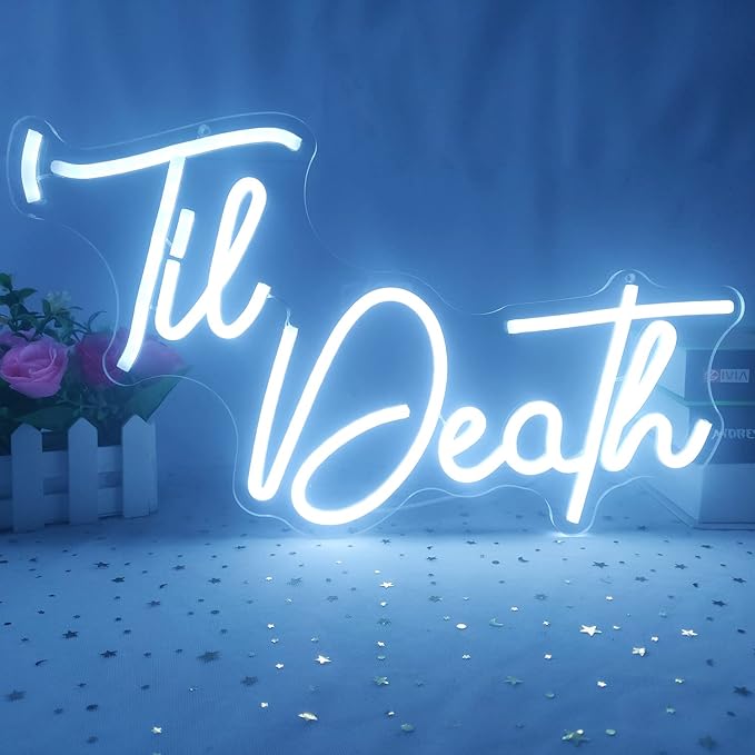Til Death Neon Sign Dimmable Til Death Led Sign Art Wall Decor Til ...