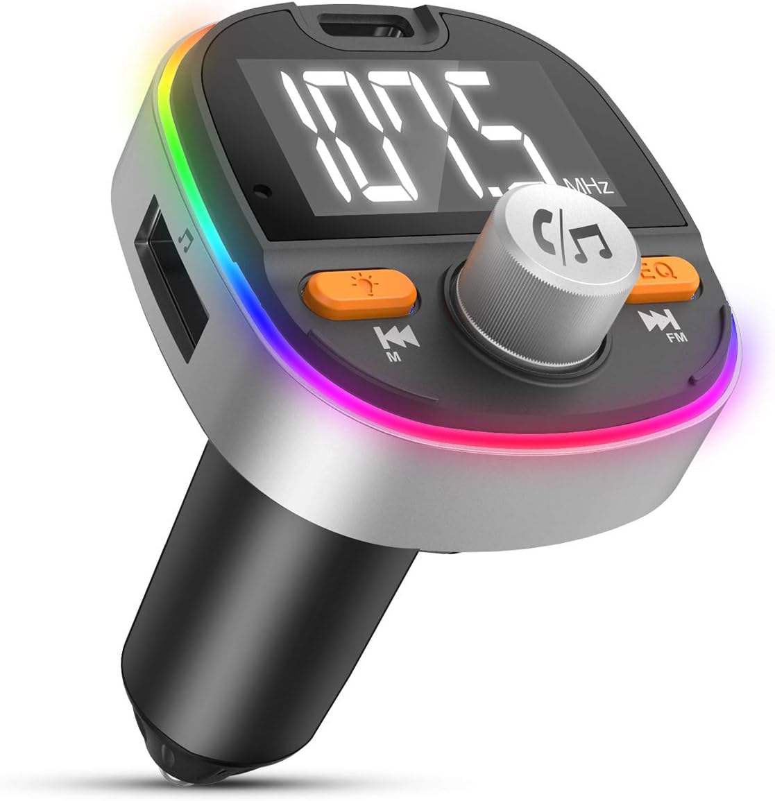 Amazon.com: (2020 Upgraded New) Bluetooth FM Transmitter for Car, V5.0 ...