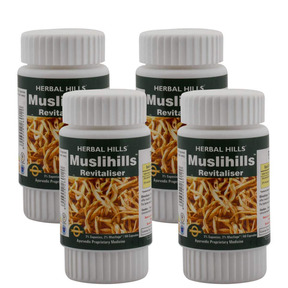 Buy Herbal Hills Musli Capsule 60 (Pack of 4) safed musli capsules ...
