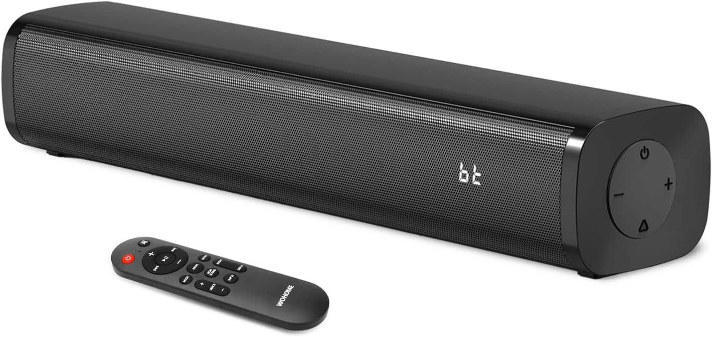 Amazon.com: Wohome 16 Inches Small Sound Bars for TV with 6 Levels ...