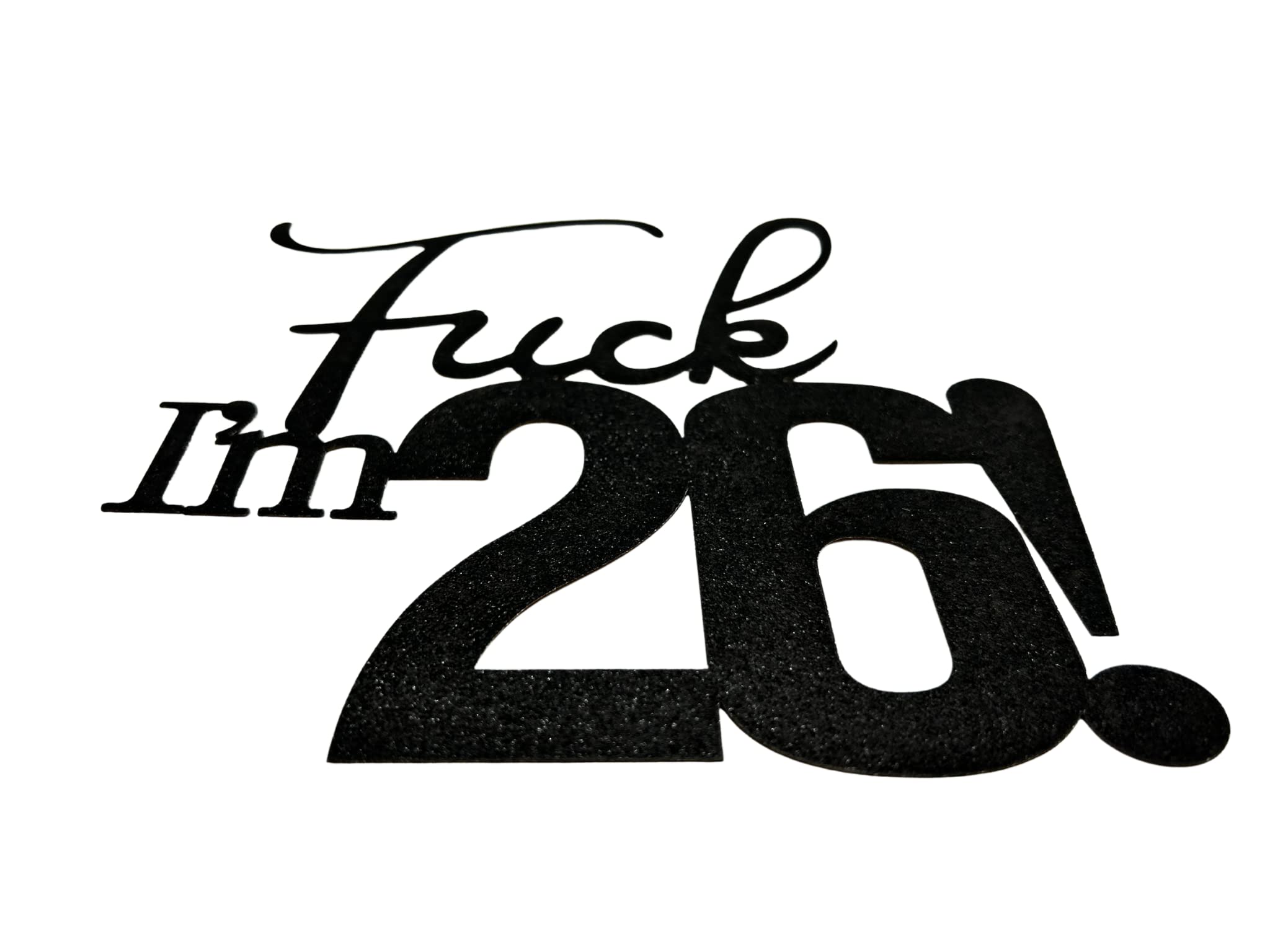 Snapklik.com : 26 Cake Toppers, 26 Birthday Cake Toppers-Black Glitter ...