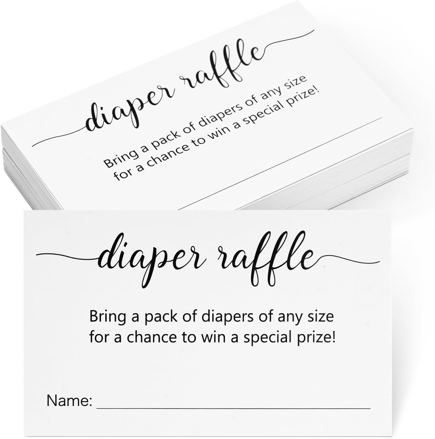 Amazon.com : KINGLAKE Diaper Raffle Tickets, 3.5" x 2" Diaper Raffle ...