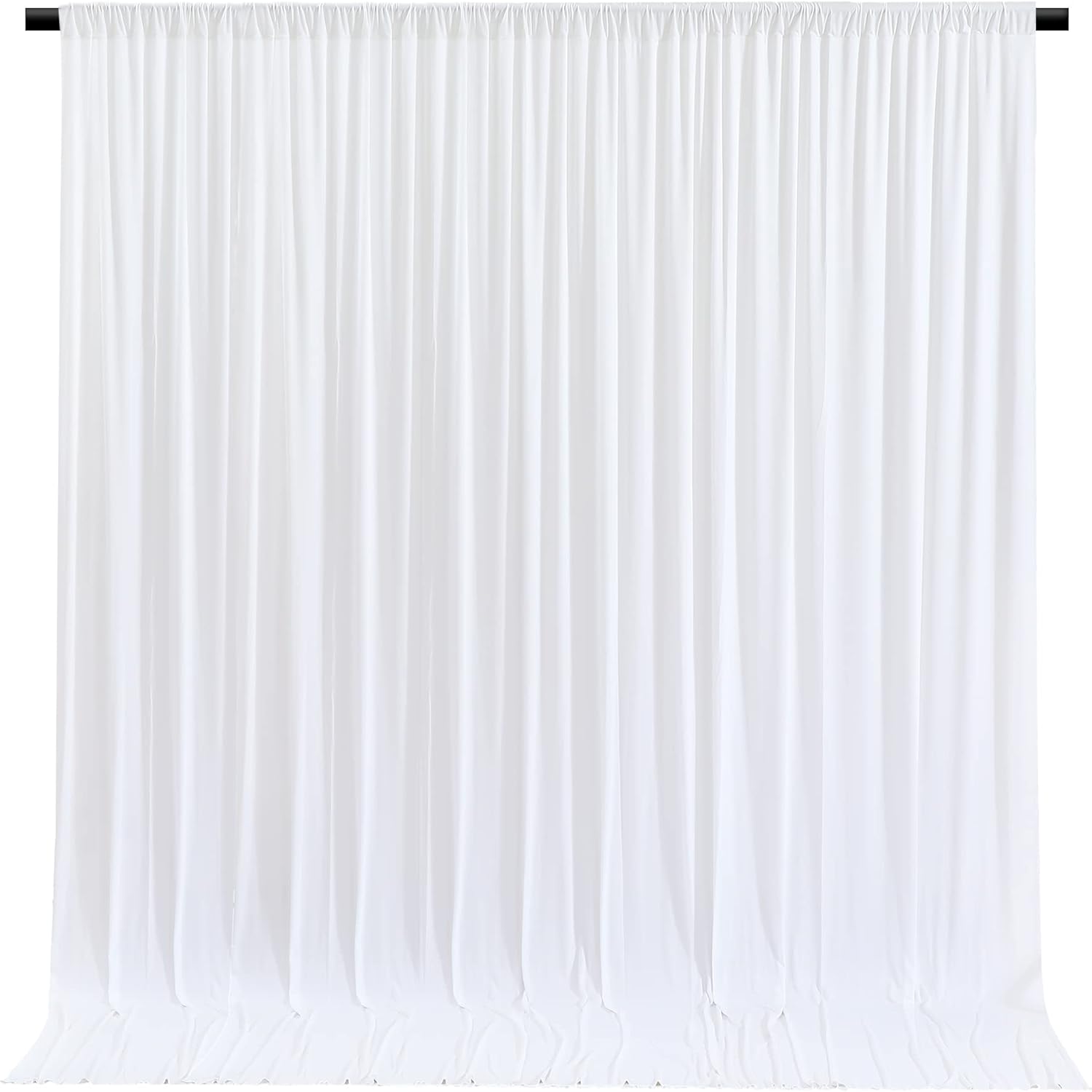 Amazon.com : White Backdrop Curtains 4 Panels, 10 Feet Wrinkle-Free ...