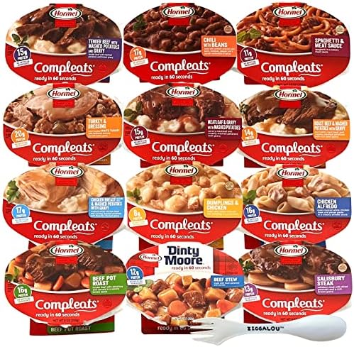 Amazon.com : Hormel Compleats Variety Pack of 12 Microwavable Pantry ...