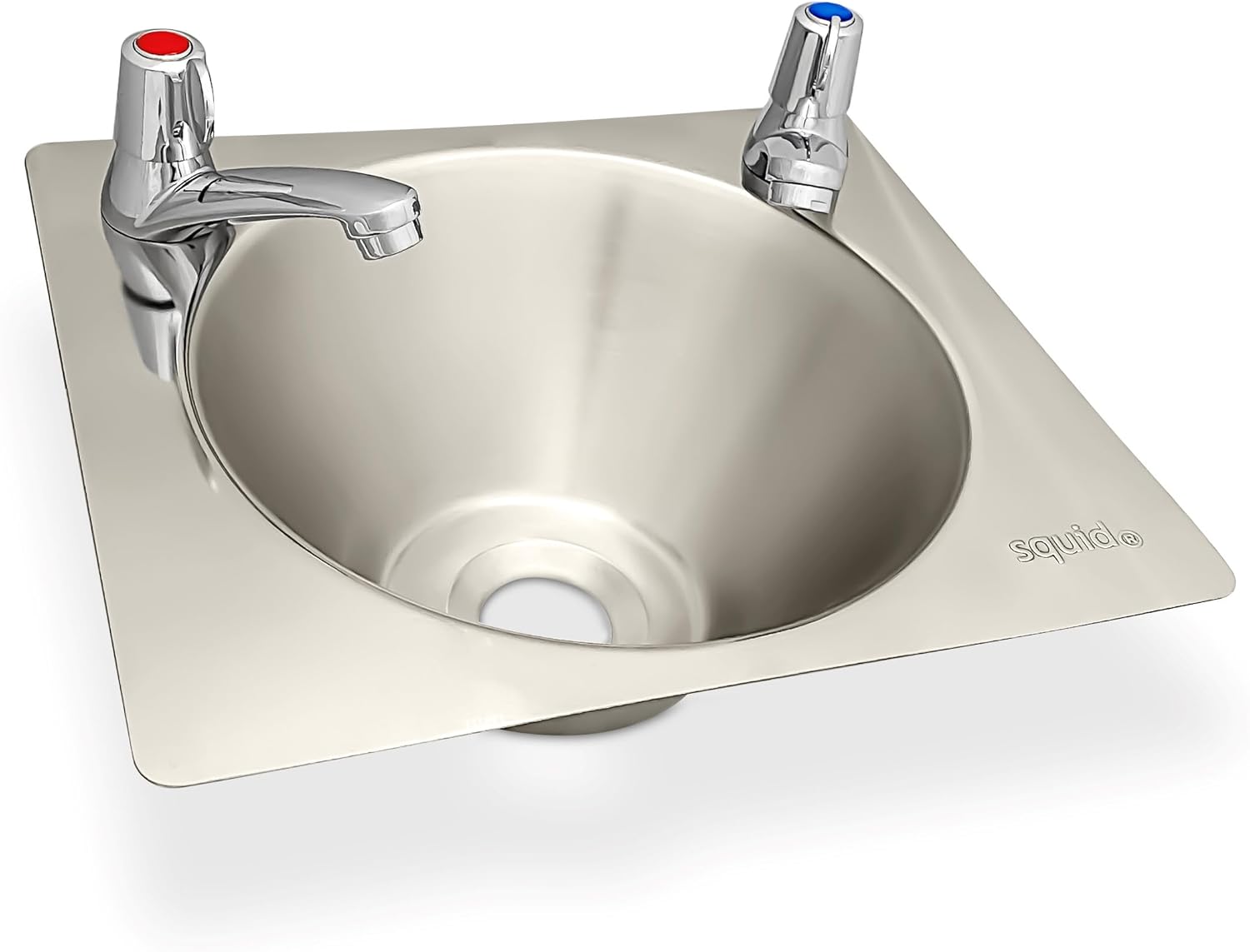 S10i Inset Stainless Steel Hand Wash Basin, Sink, Plus Pair Lever Taps ...