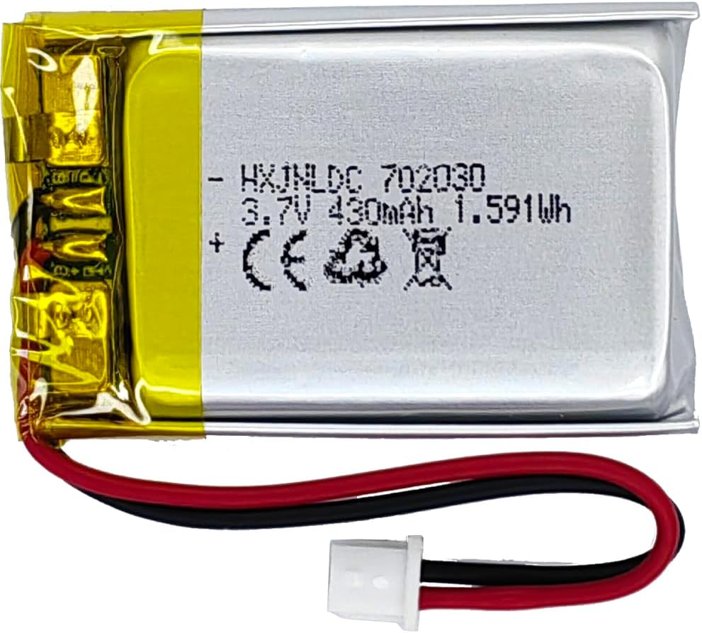 Amazon.com: HXJNLDC DC 3.7V 430mAh 702030 Rechargeable Lithium Polymer ...