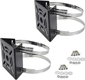 Amazon.com: Coshar 2 Pack Vertical Pole Mount Bracket Wall Mounting Bracket Adapter for Indoor ...