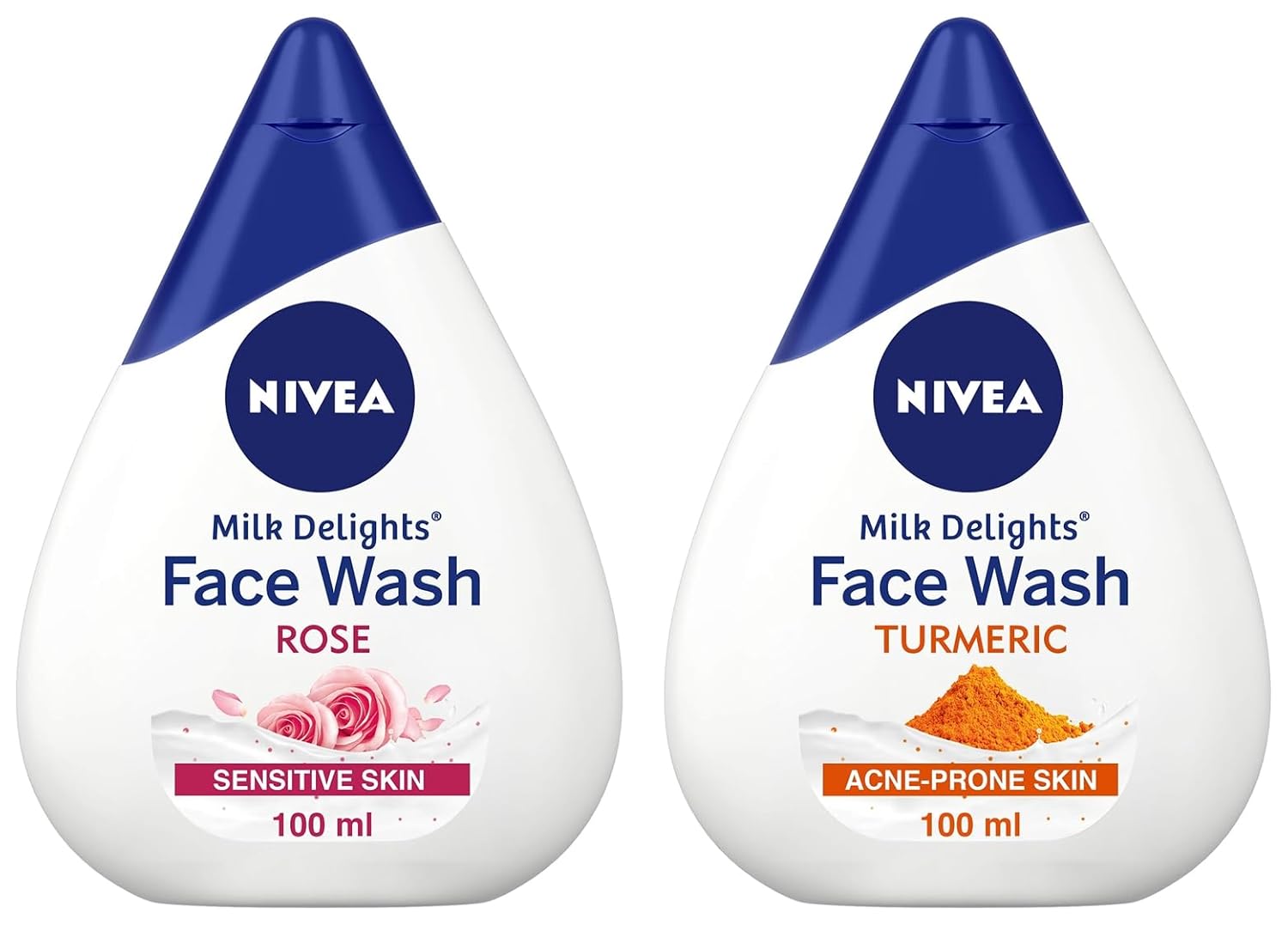 Nivea Women Face Wash for Acne Prone Skin, Milk Delights Turmeric ...