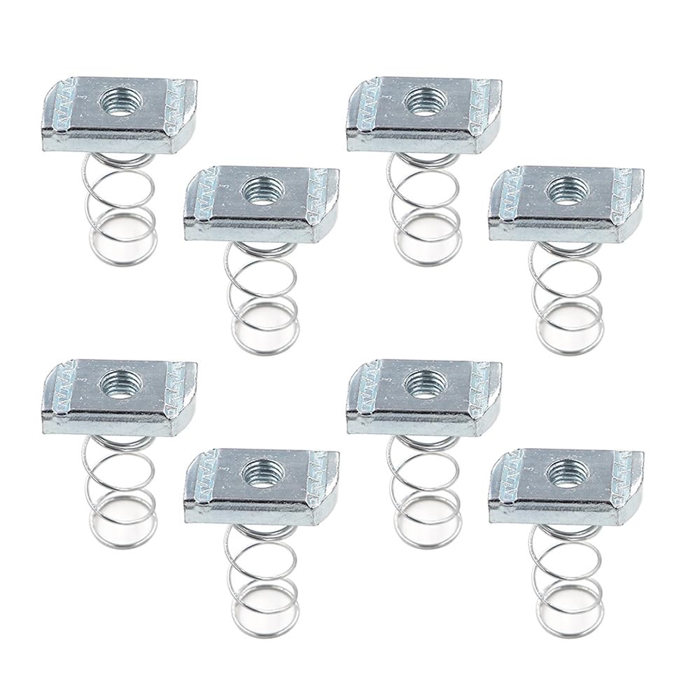 ZYAMY 8PCS Stainless Steel Spring Slot Nuts M8 x 6mm Galvanized Slot ...