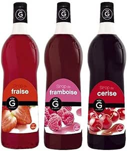 Lot sirops fruits rouges Rioba - Fraise, Framboise, Cerise - 3x1L ...