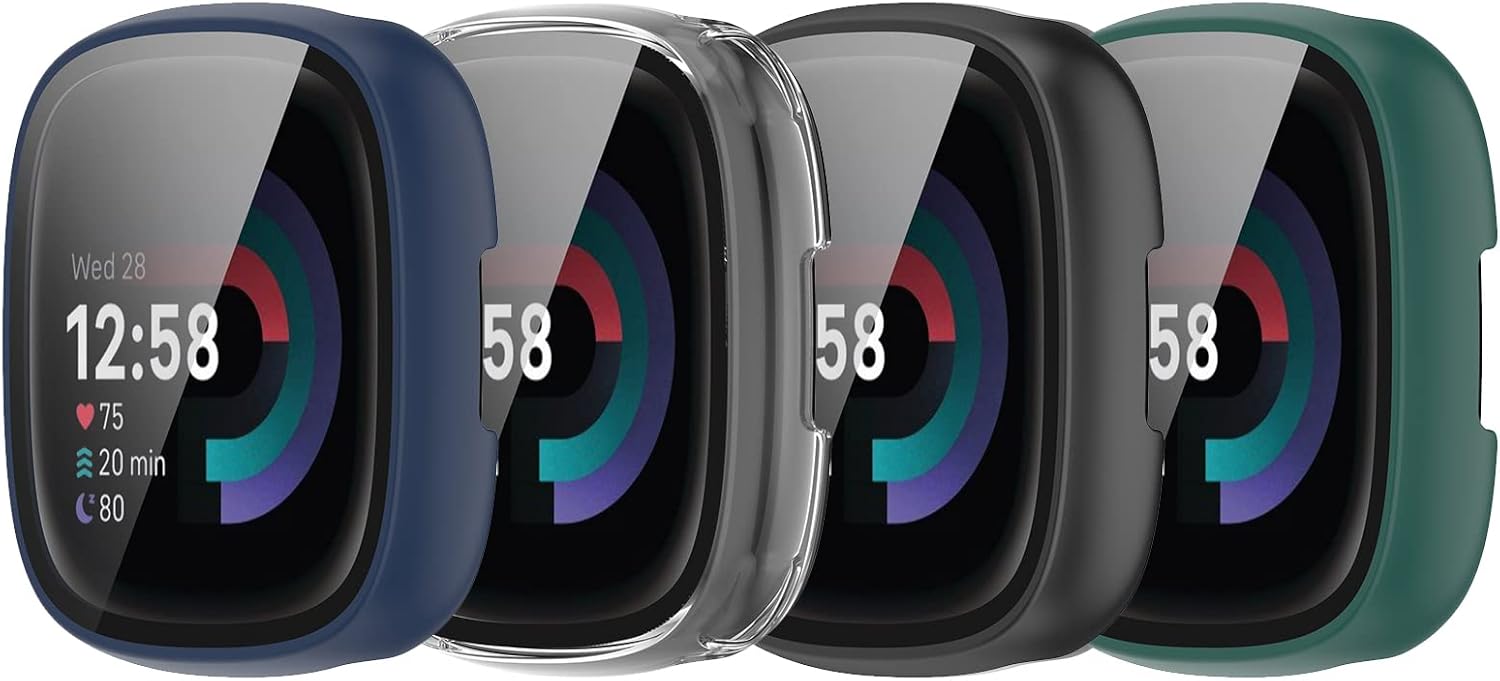 Amazon.com: Screen Protector Compatible for Fitbit Versa 4/Sense 2 ...