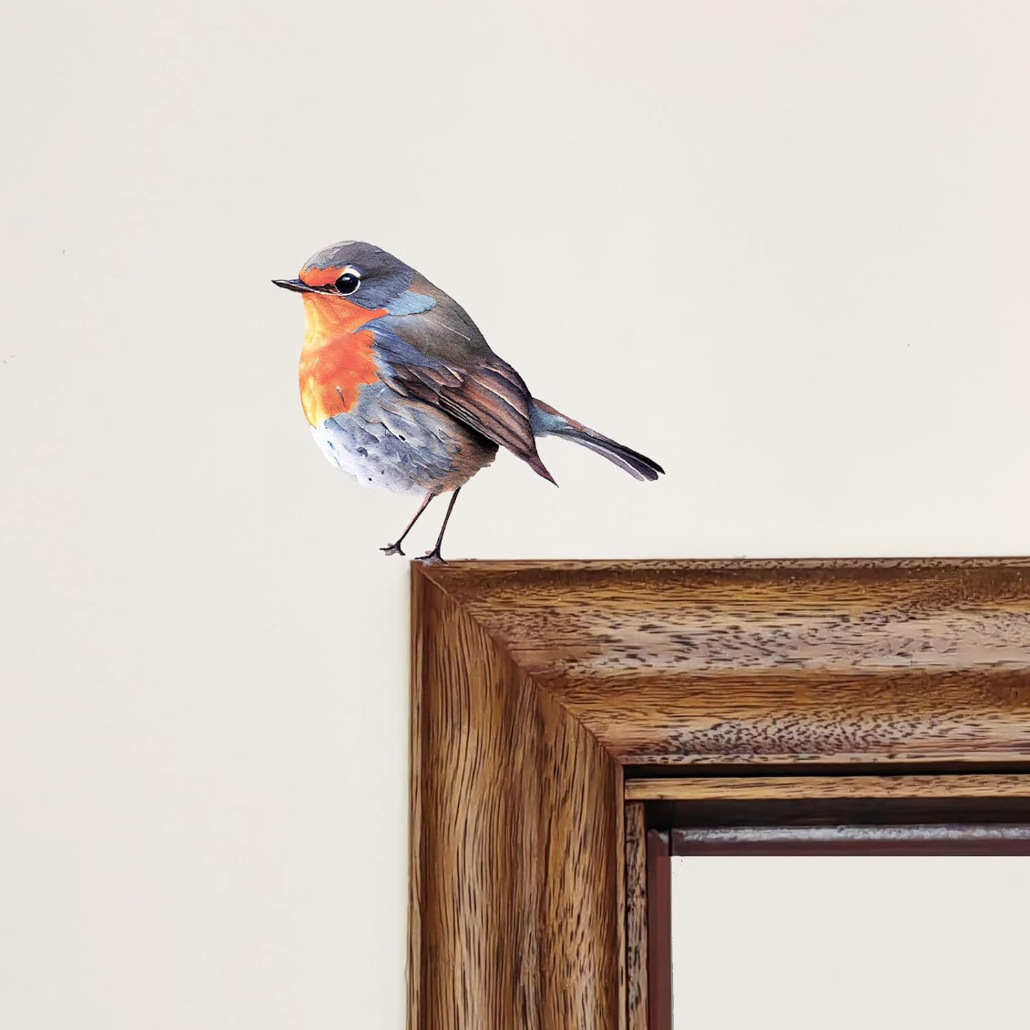 Bird Vinyl Stickers, Robin Sticker, Cute Watercolor Robin, Mirror ...