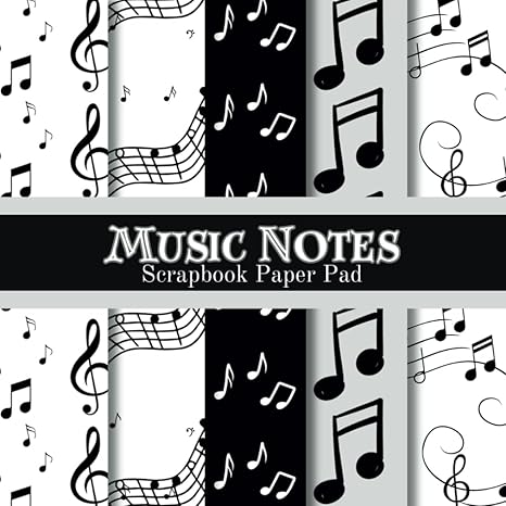 Amazon.com: Music Notes Scrapbook Paper Pad: Papeterie, Cerise: Books