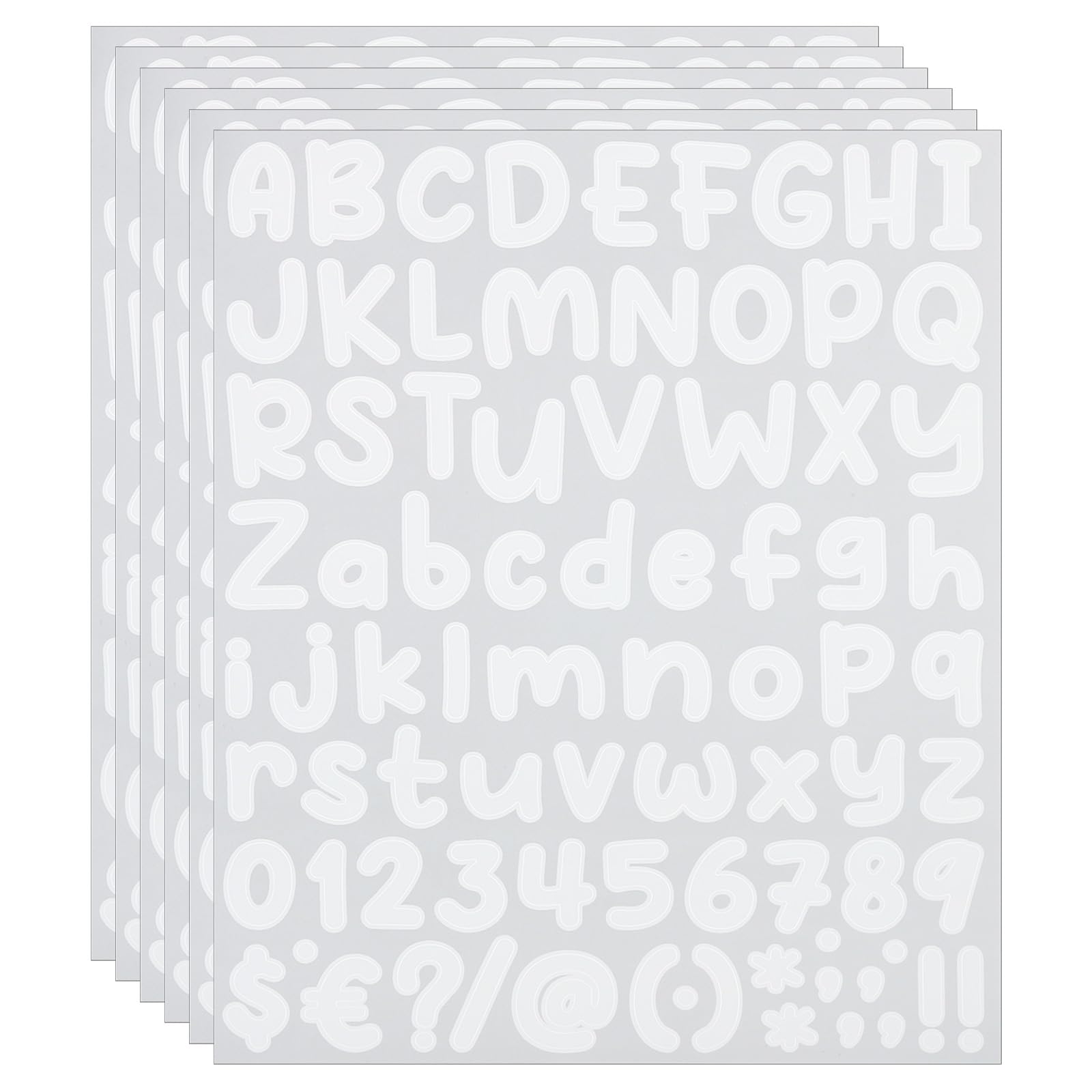 Amazon.com: PATIKIL Alphabet Letters Numbers Stickers, 6 Sheets Self ...