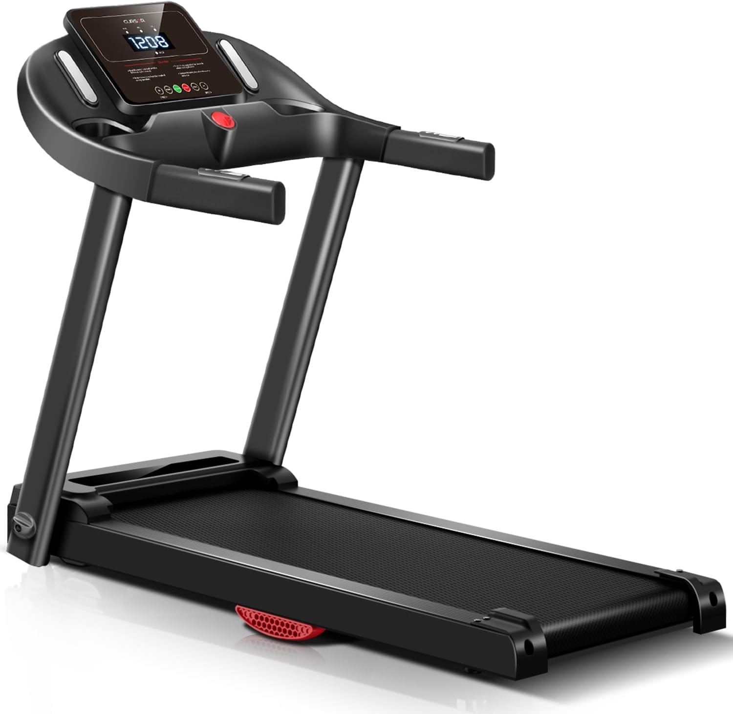 Folding Treadmill with Pulse Sensor, 2.5 HP Quiet Brushless Treadmills ...