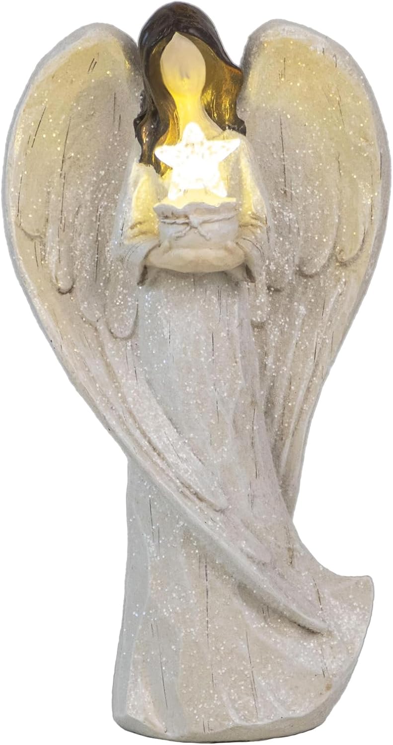 Amazon.com: Hodao Beautiful Handmade Angel Sculpture, Home Decor Symbol ...