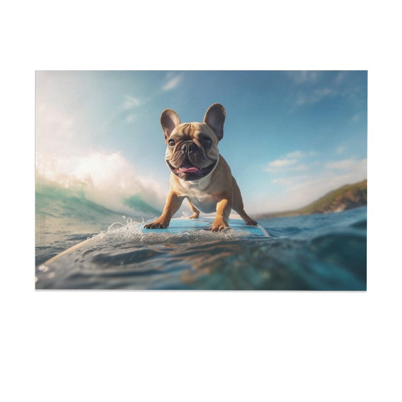 Surfing Bulldog