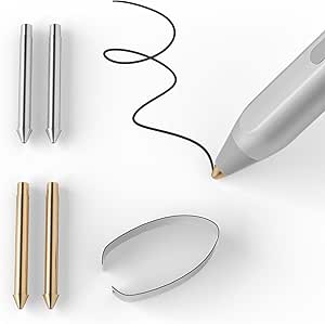 4-Pack Titanium Surface Pen Tips, Metallic Surface Pro Pen Nibs Fits ...