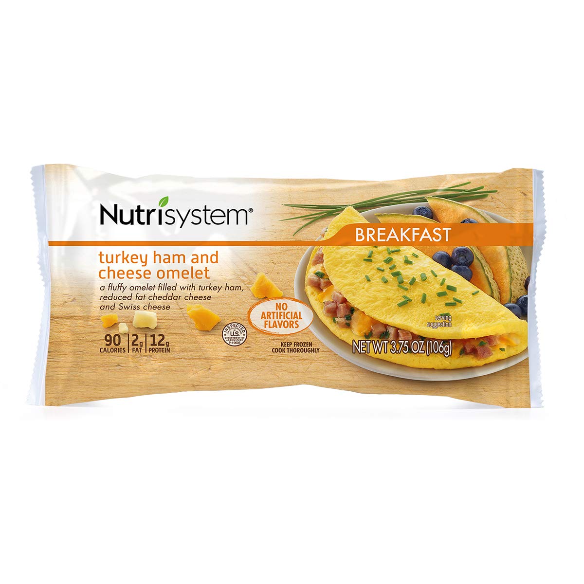 Amazon.com : Nutrisystem® Turkey Ham and Cheese Omelet, 14ct. Frozen ...